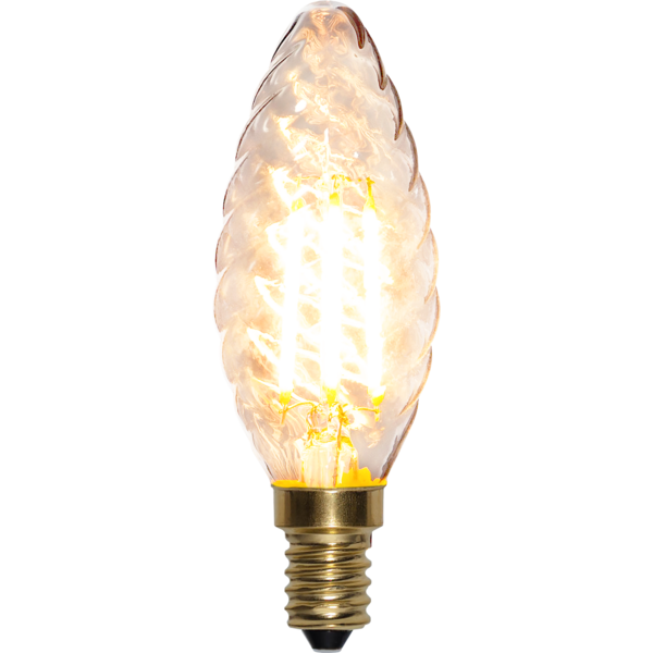 Glödlampa "Kronljus vriden mjuk" – Grevinnans Kristallkronor